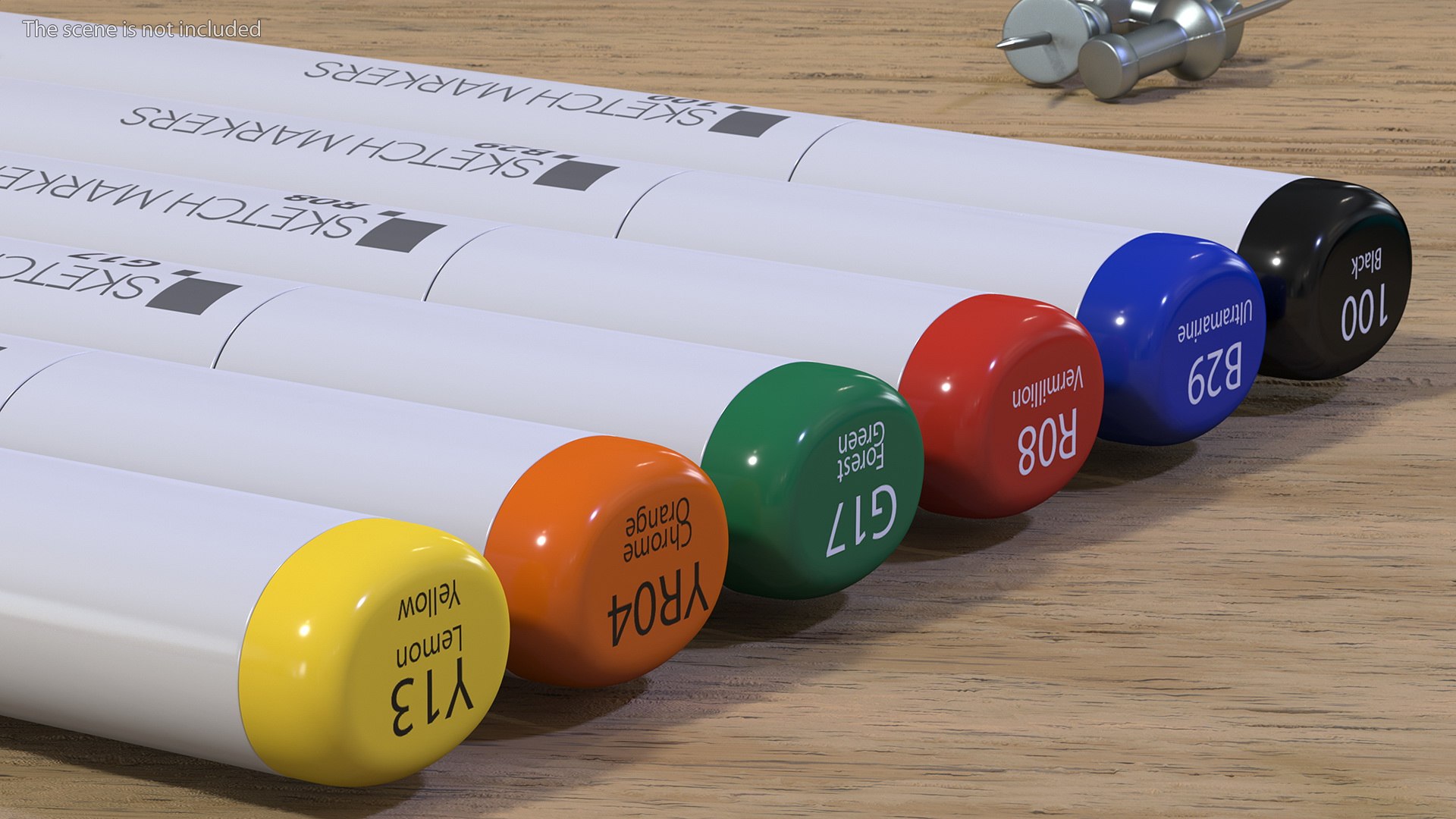 Generic Sketch Marker 6 Colors model - TurboSquid 1875652