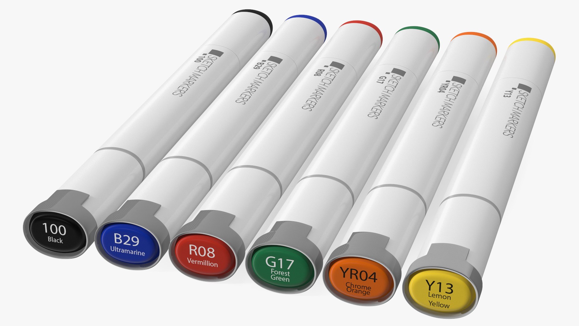 Generic Sketch Marker 6 Colors model - TurboSquid 1875652