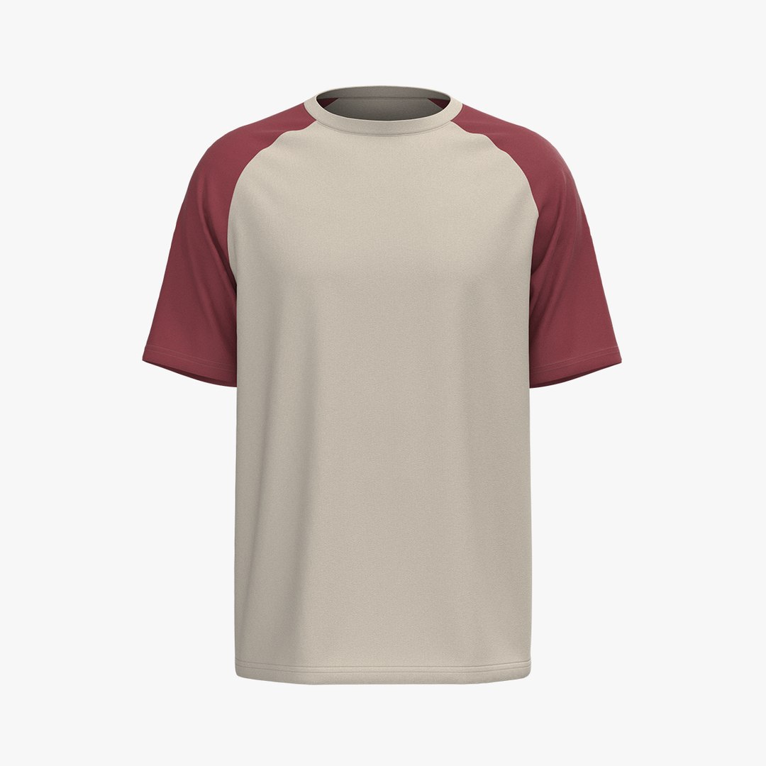 3D Raglan Sleeve Round Neck Tee Design - TurboSquid 2011486