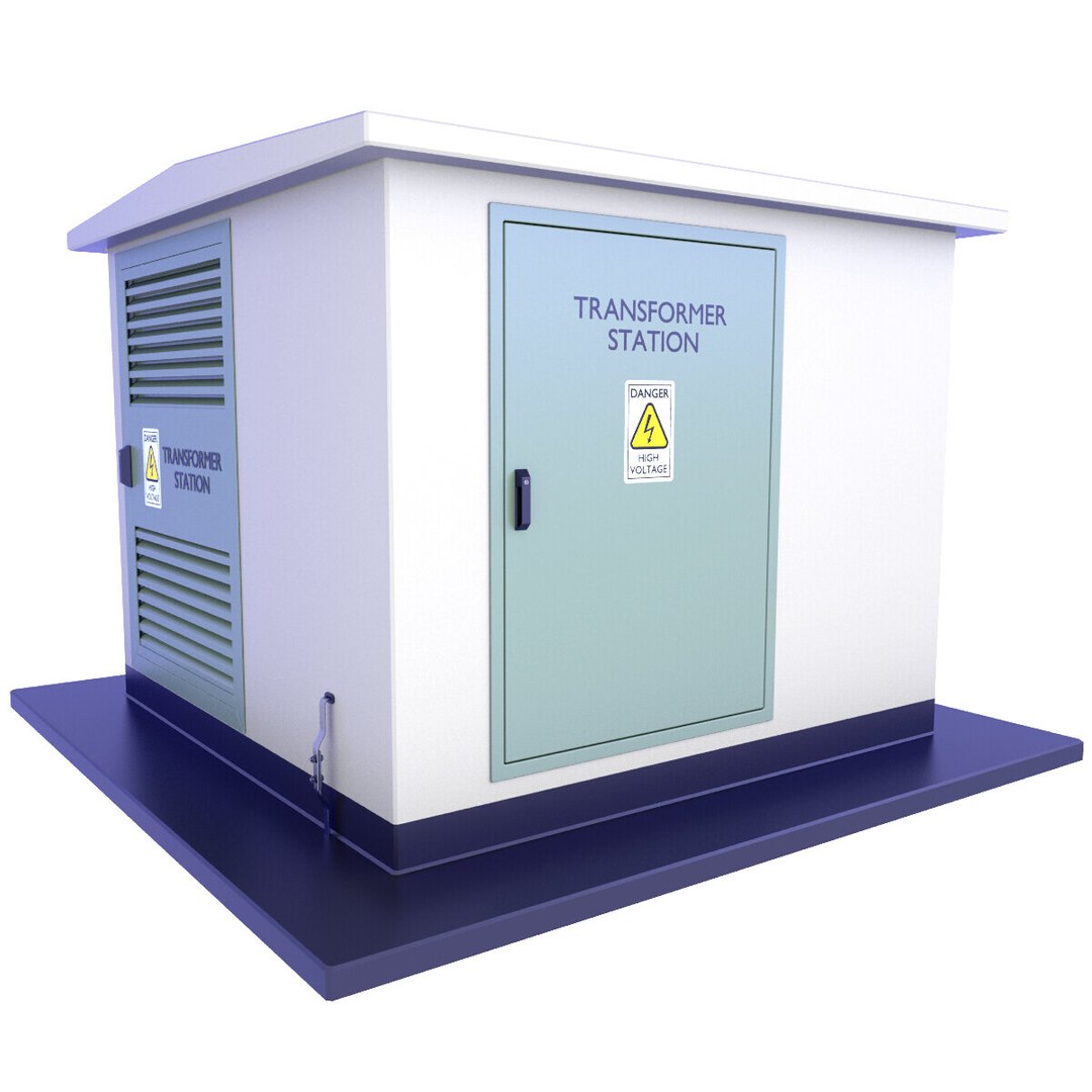 Concrete Compact MV Transformer Substation 15 3D Model - TurboSquid 2392906