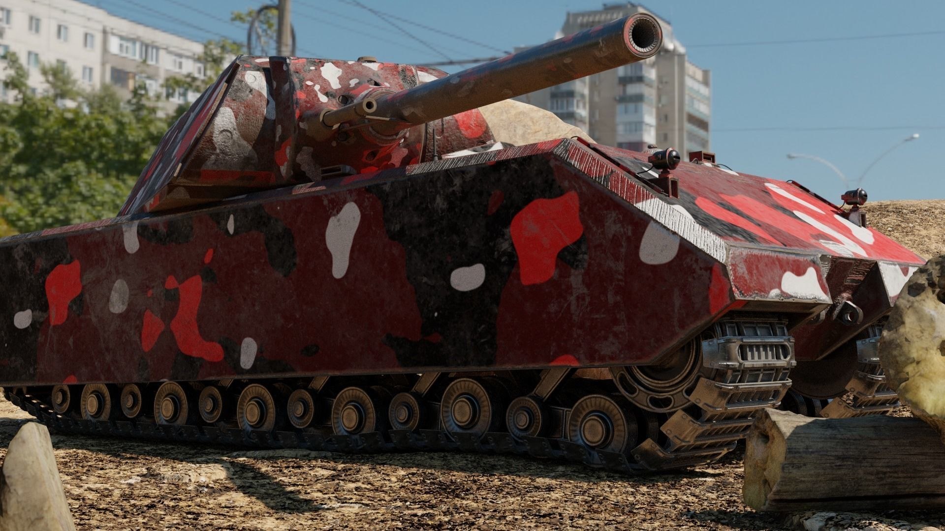 Low Poly Maus Panzer Tank - 3 Skins - Shell 3D - TurboSquid 1781344