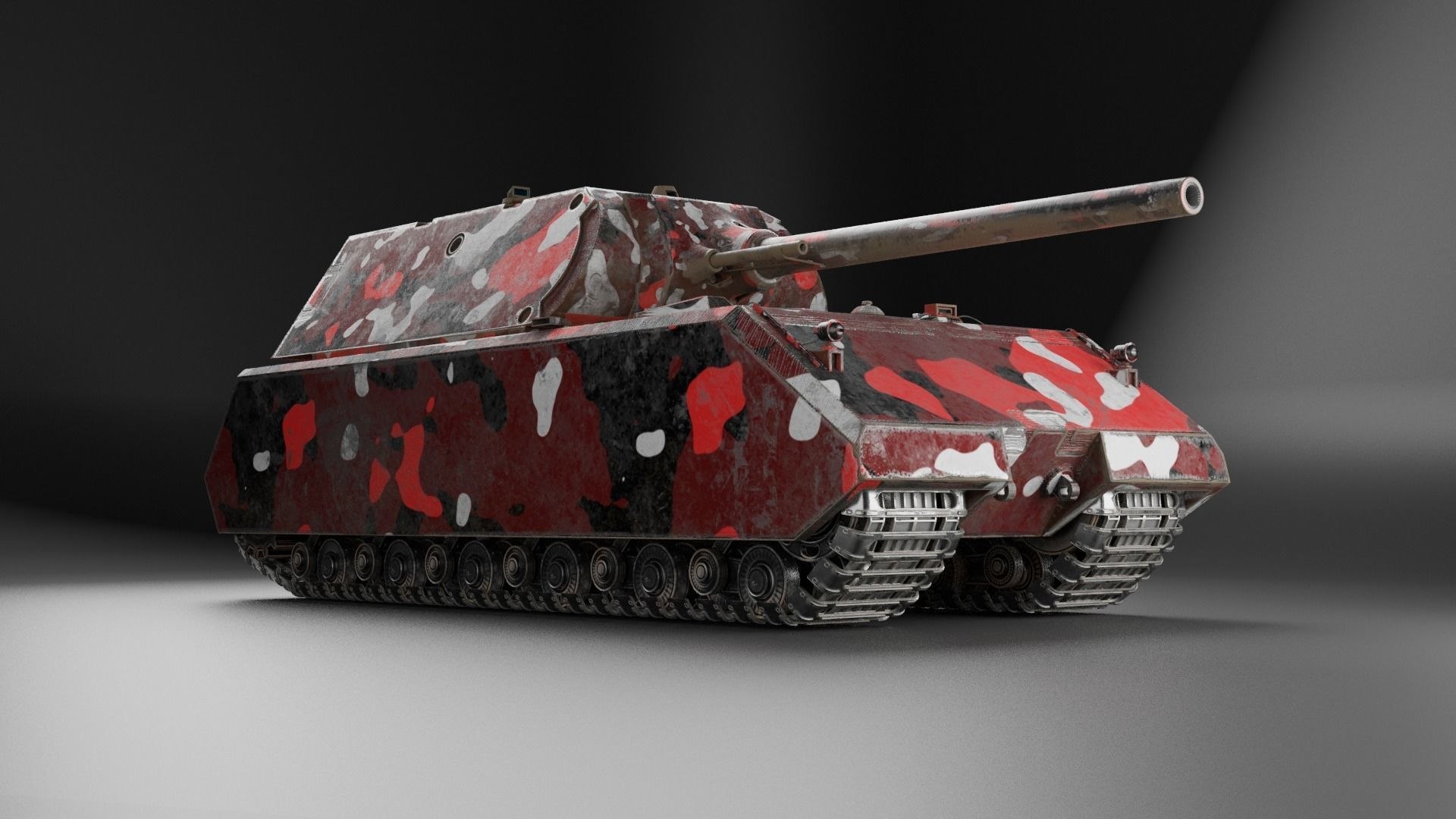 Low Poly Maus Panzer Tank - 3 Skins - Shell 3D - TurboSquid 1781344