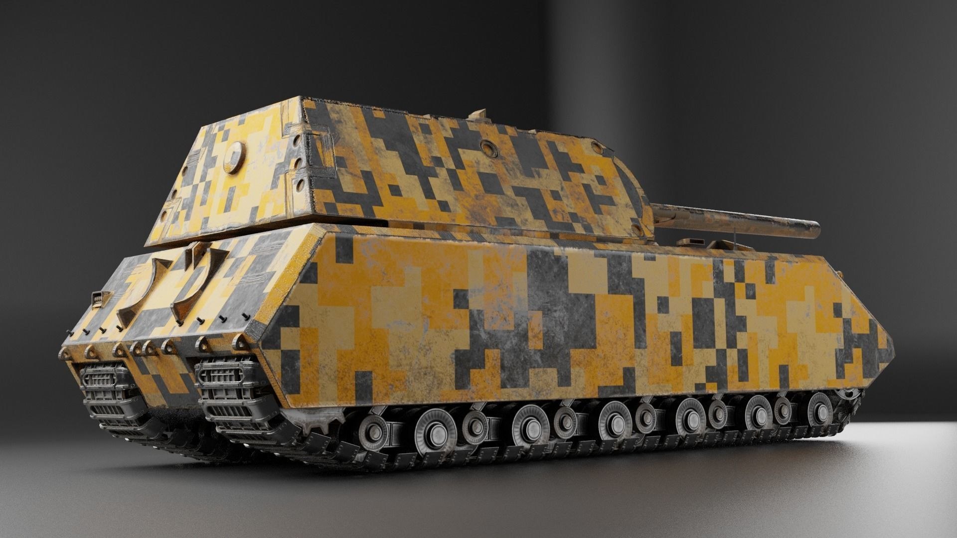 Low Poly Maus Panzer Tank - 3 Skins - Shell 3D - TurboSquid 1781344