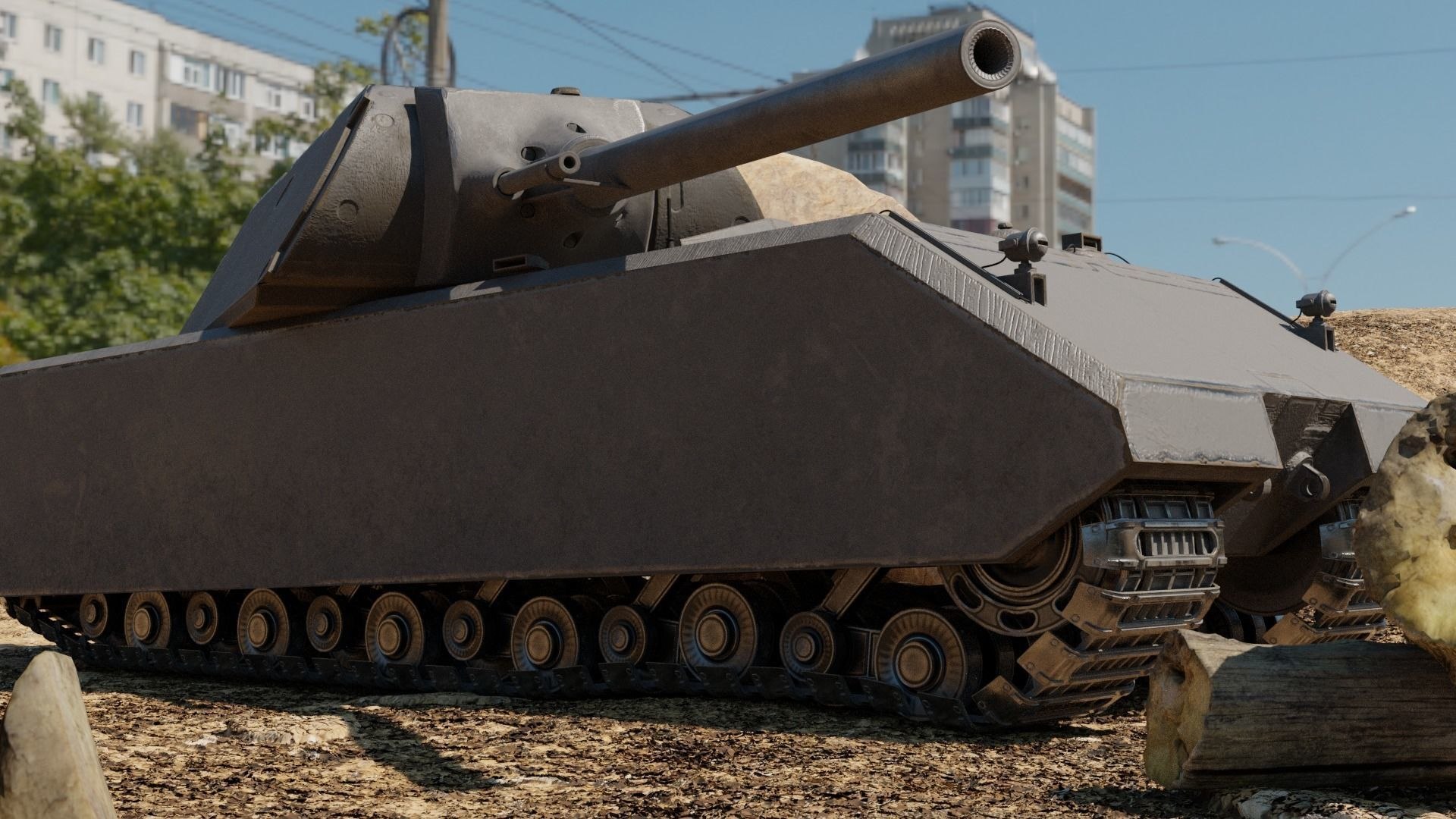 Low Poly Maus Panzer Tank - 3 Skins - Shell 3D - TurboSquid 1781344