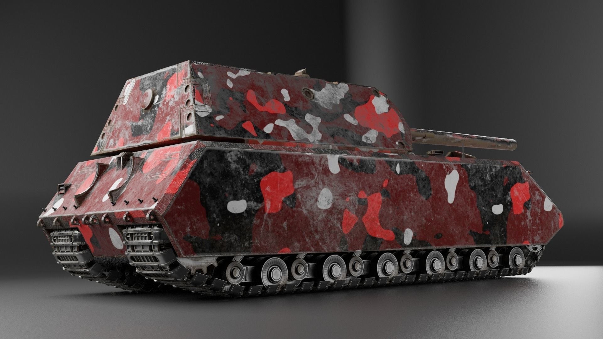 Low Poly Maus Panzer Tank - 3 Skins - Shell 3D - TurboSquid 1781344