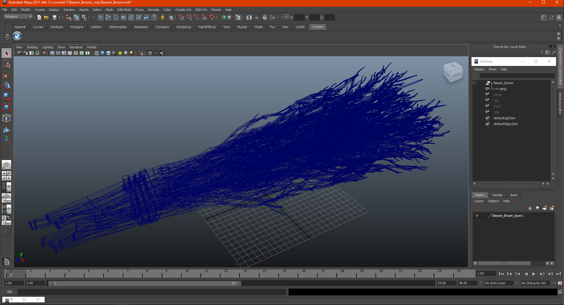Besom broom 3D model - TurboSquid 1452783