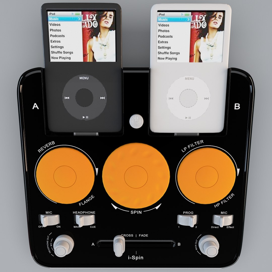 3d Model Ispin Dj Mixer Ipod