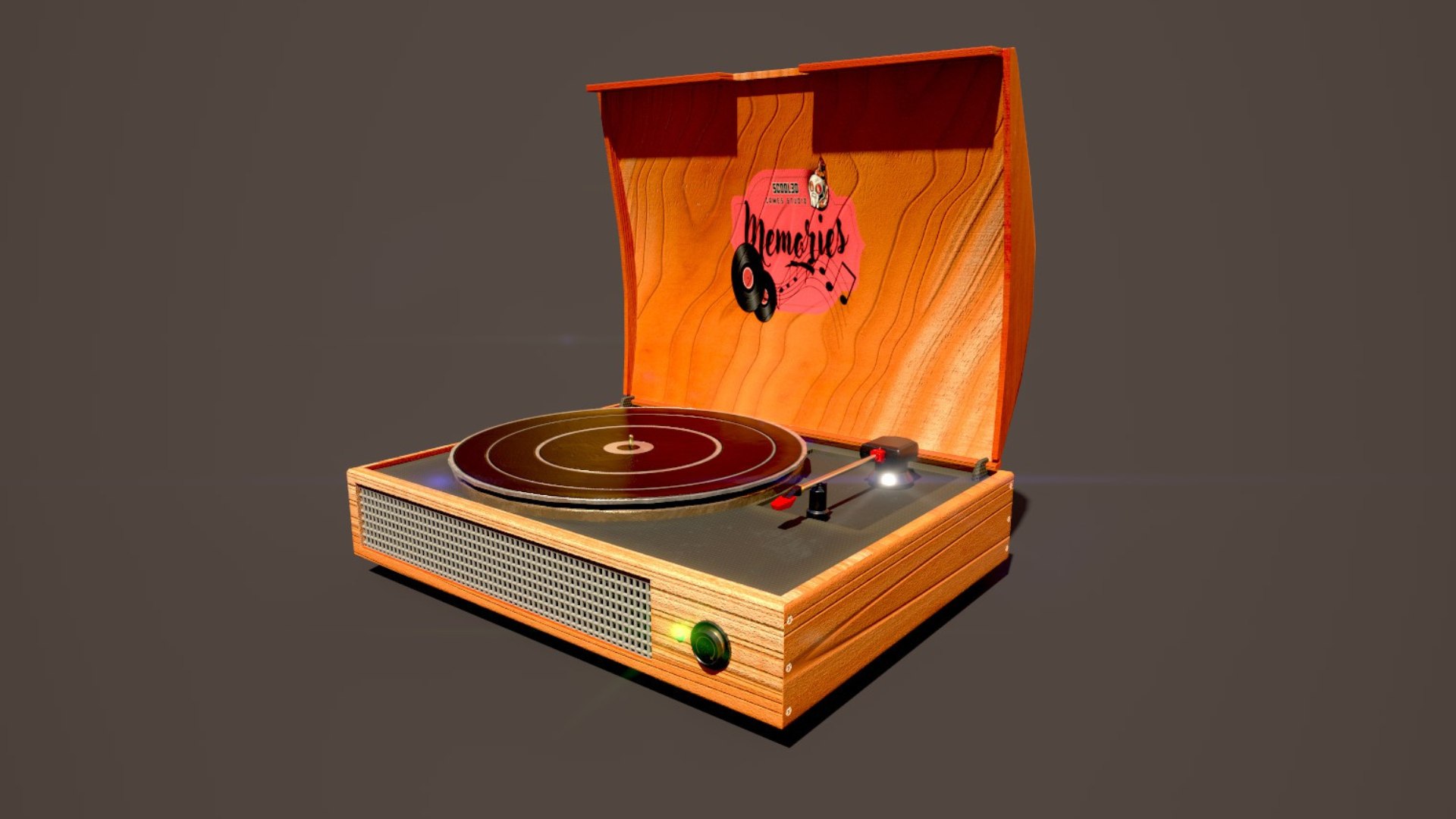 Vintage turntable 3D 3D model - TurboSquid 1966162