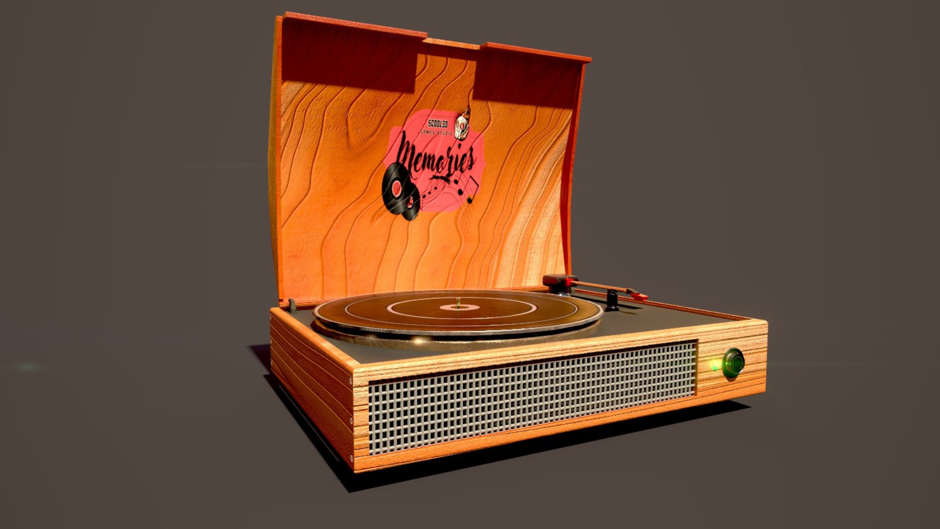 Vintage turntable 3D 3D model - TurboSquid 1966162
