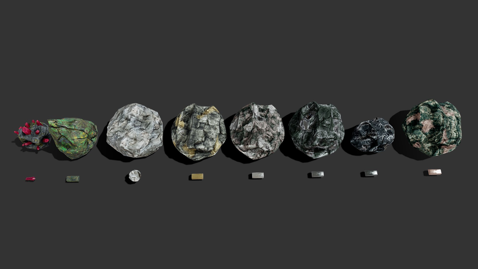 3D Ores And Ingots 3 - TurboSquid 1723059
