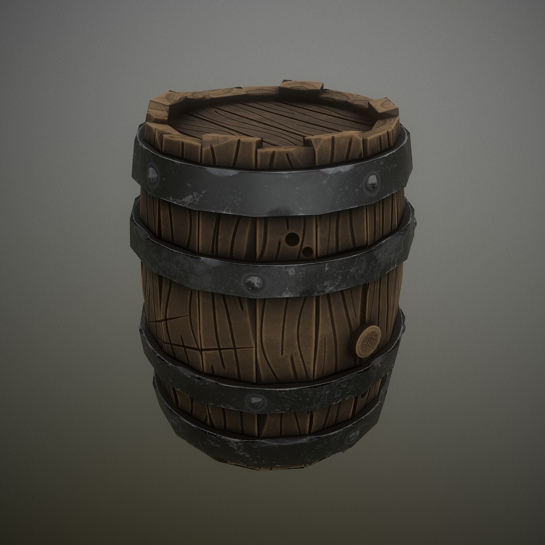 Stylized Barrel Model - TurboSquid 1729394