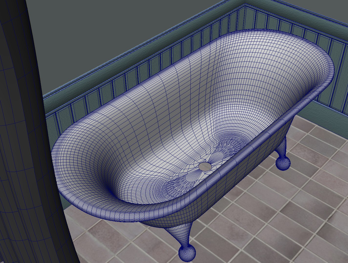 obj cartoon bathroom scene