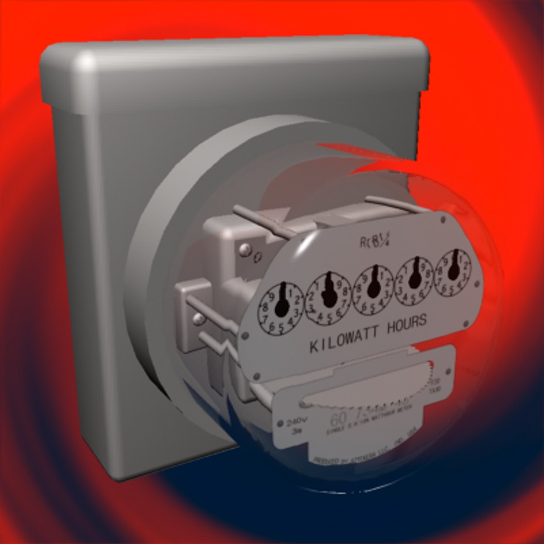Electricity Meter 3d Model