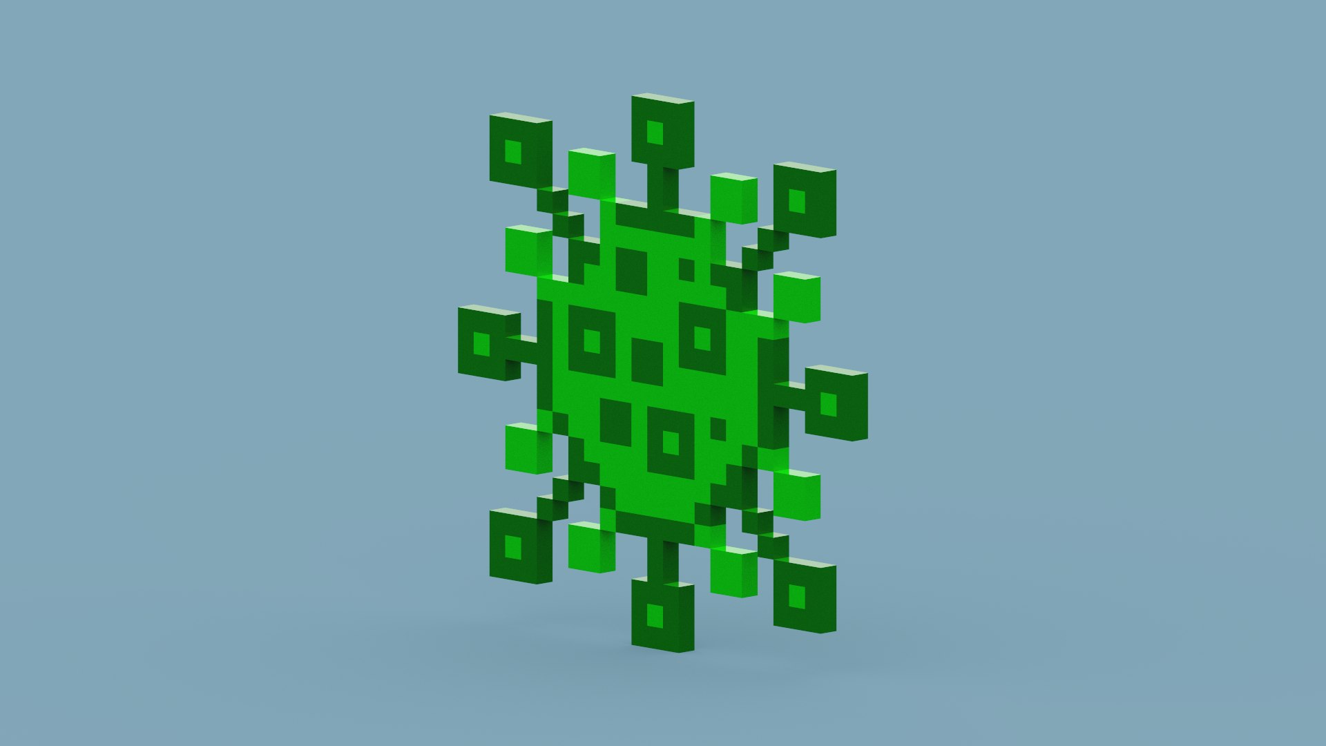 3D Pixel Corona Virus model - TurboSquid 1974204