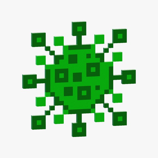 3D Pixel Corona Virus model - TurboSquid 1974204