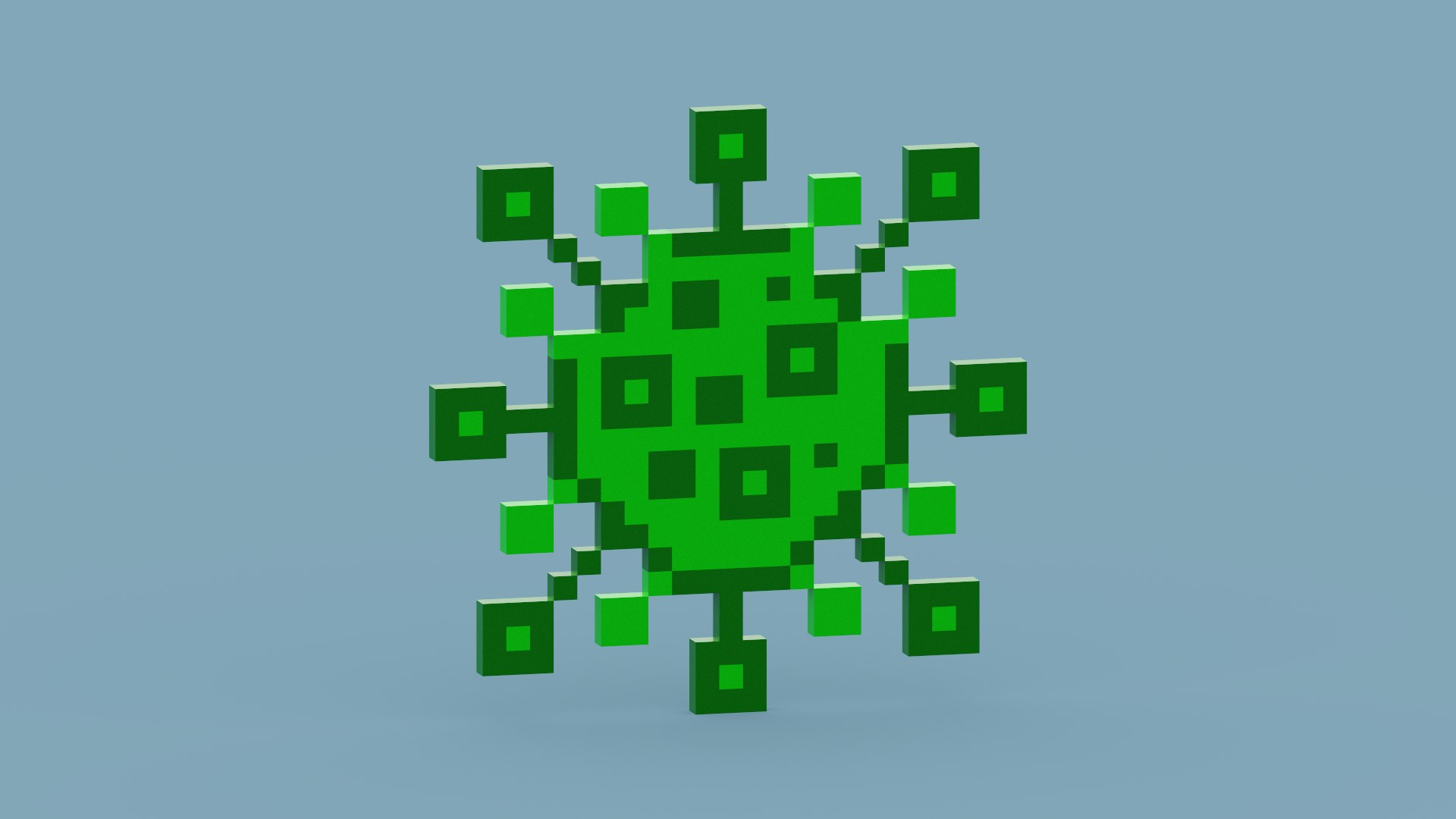 3D Pixel Corona Virus model - TurboSquid 1974204