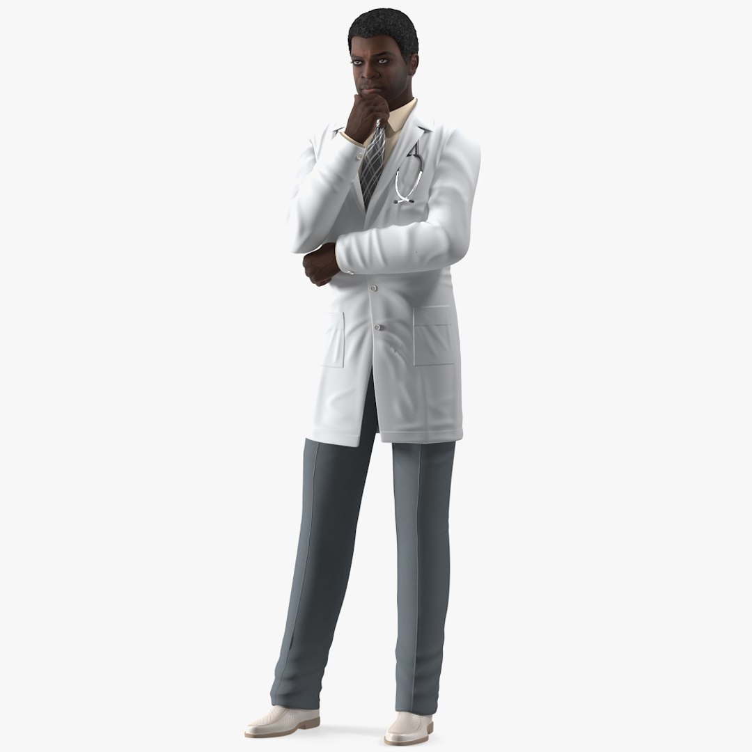 African American Male Doctor Model - TurboSquid 1679026