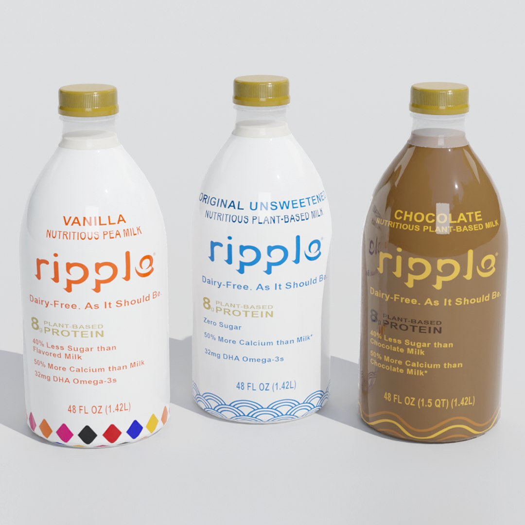 3D Ripple Milk Bottle Model - TurboSquid 2302819