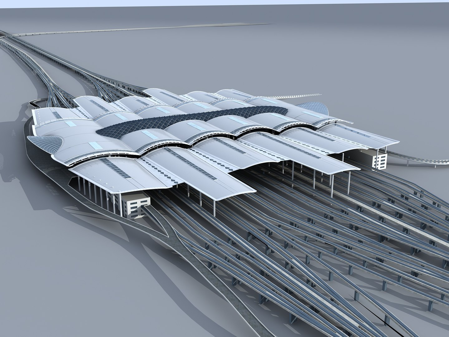 High-speed railway station 1 3D - TurboSquid 2032356