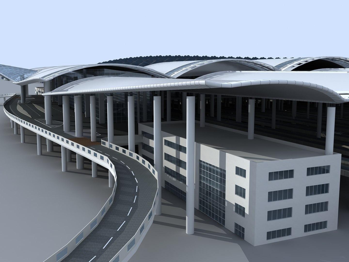 High-speed railway station 1 3D - TurboSquid 2032356