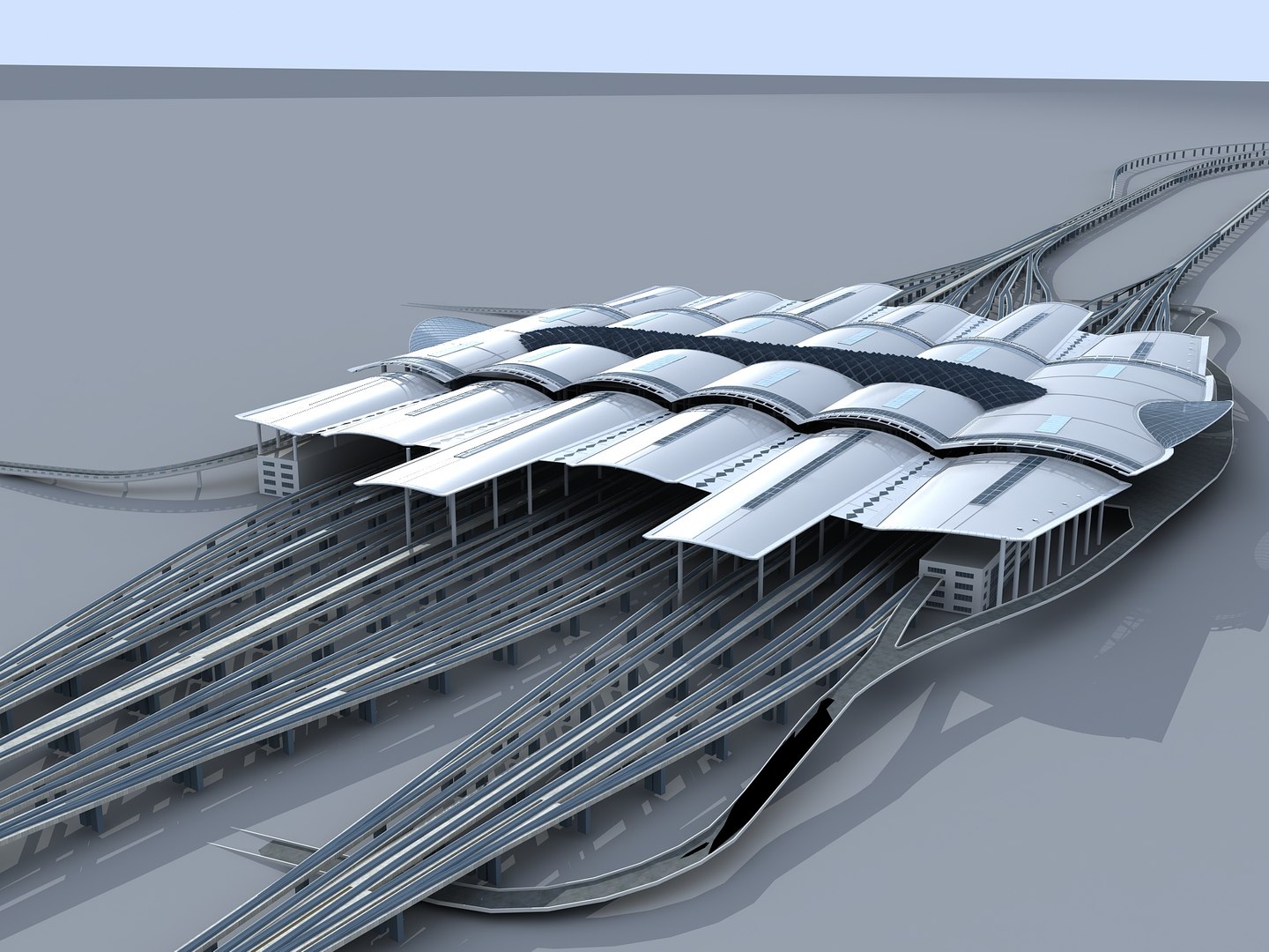 High-speed railway station 1 3D - TurboSquid 2032356