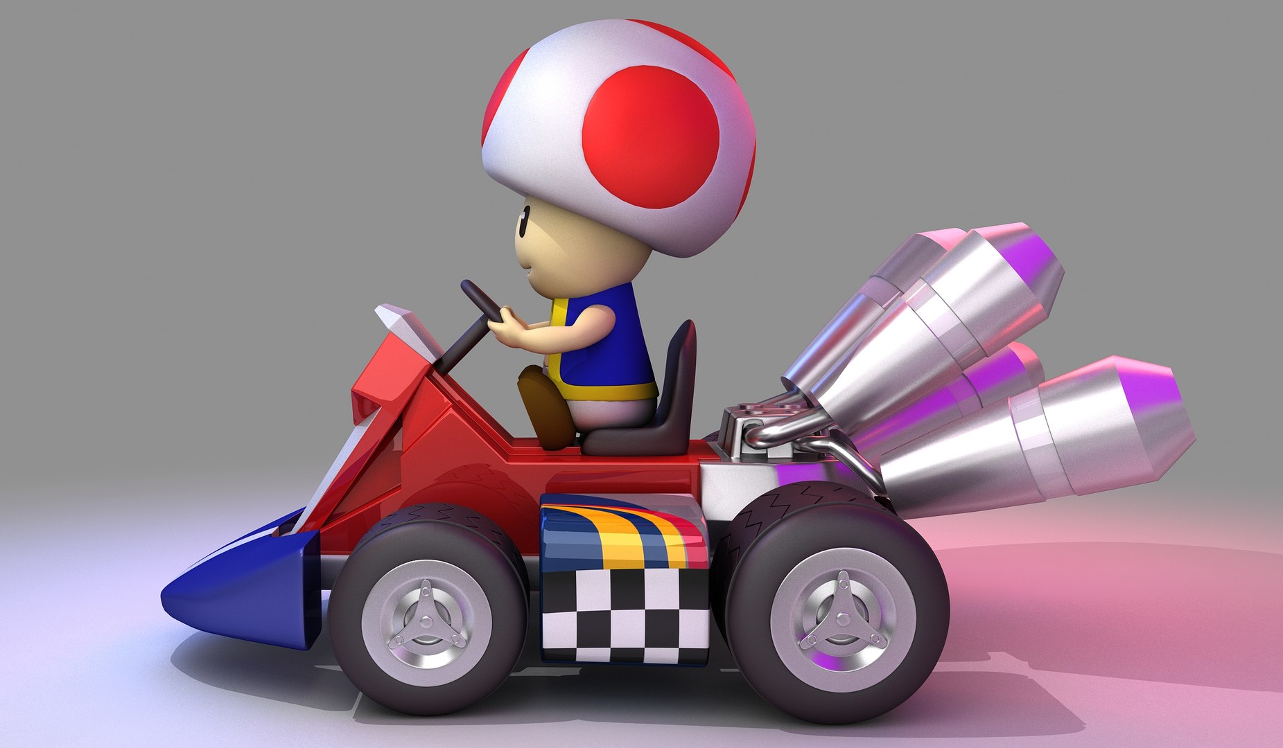 Toad Mario Kart - 3D Model - TurboSquid 1381112