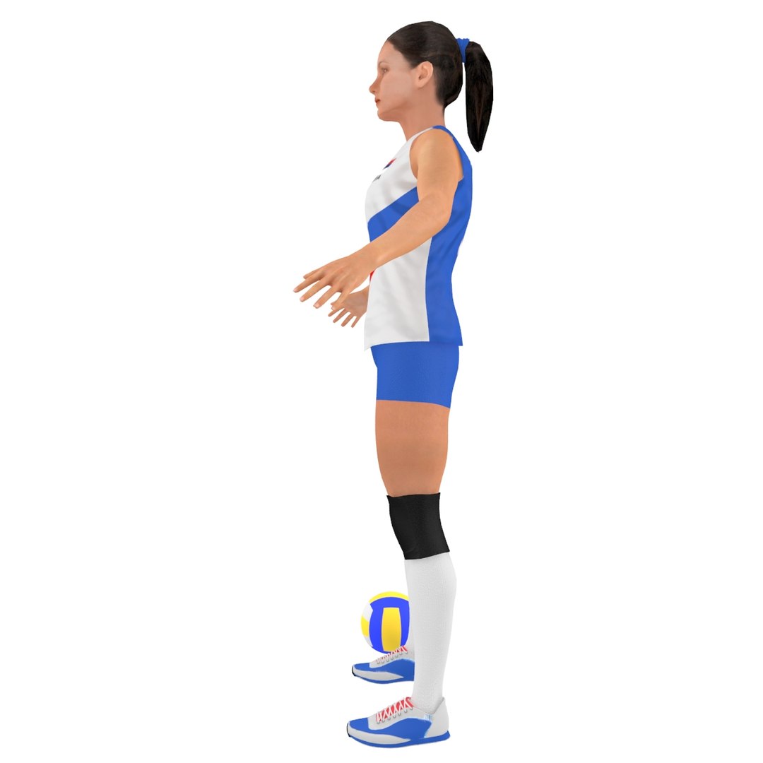 3D Female Volleyball Player Ball - TurboSquid 1307824