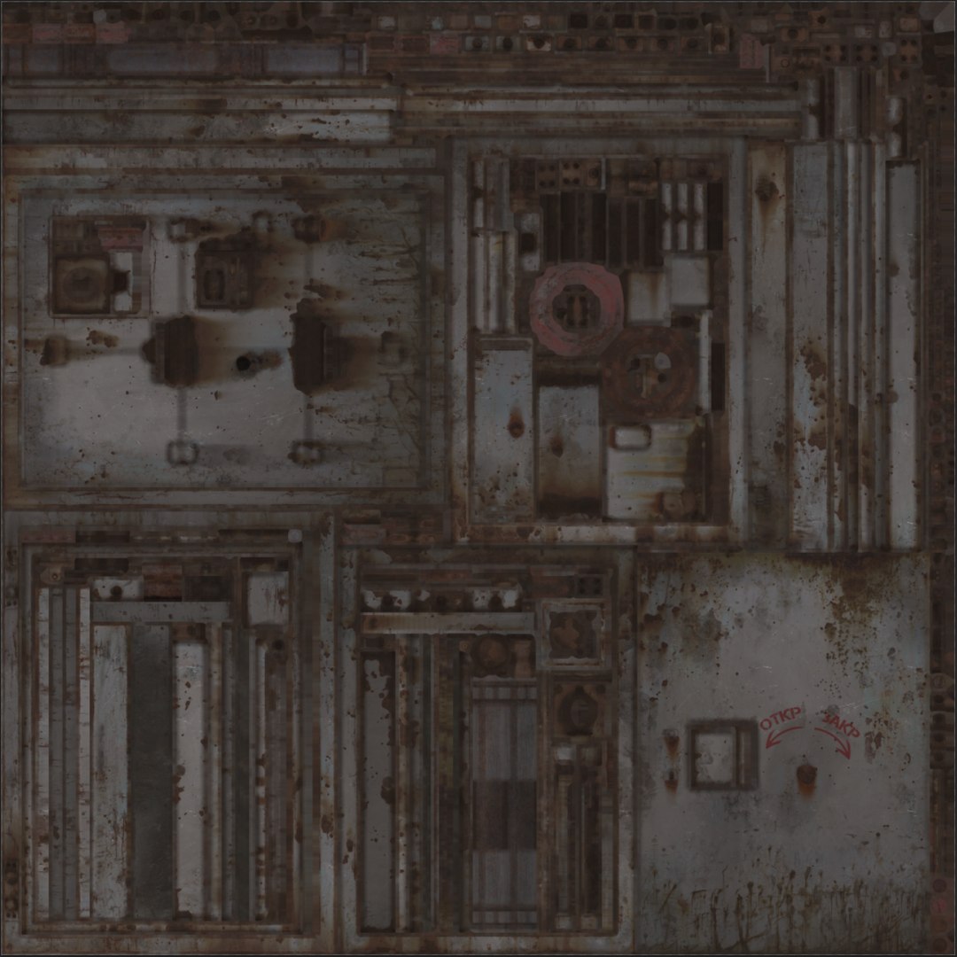 3D Bunker Door Pbr Lowpoly Bunker Gate 08 Low-poly 3D Model Model ...