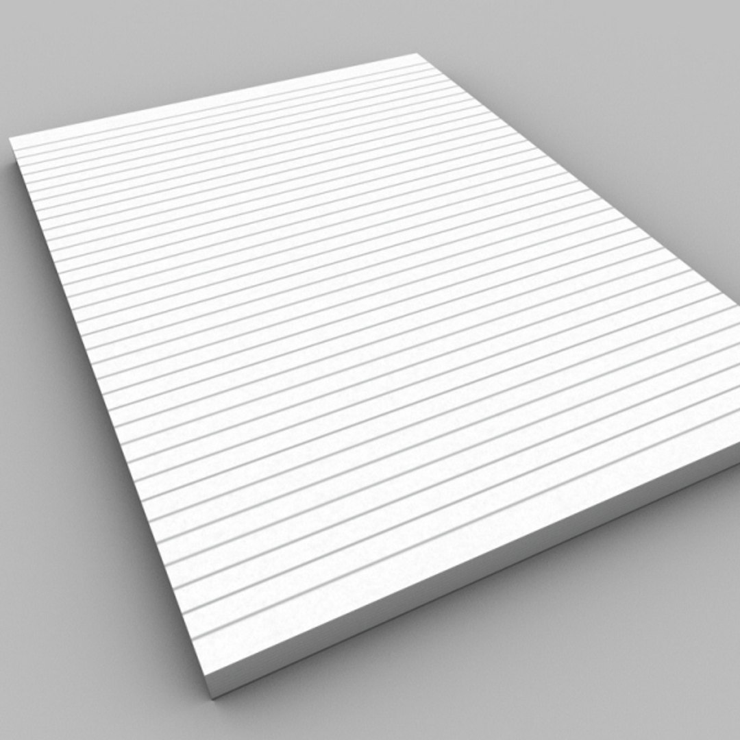 3d Model Notepad Note Pad