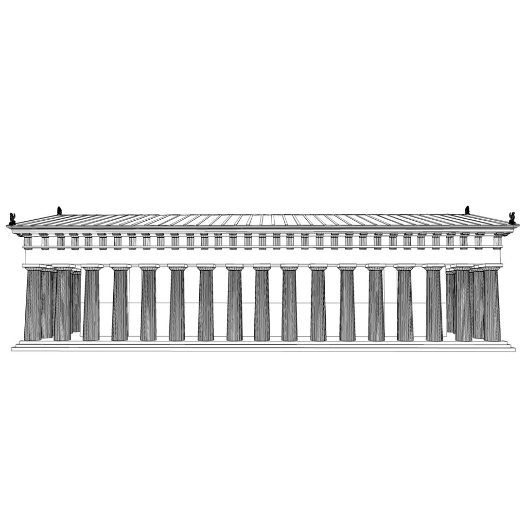 Doric Order Greek Temple 3d Obj
