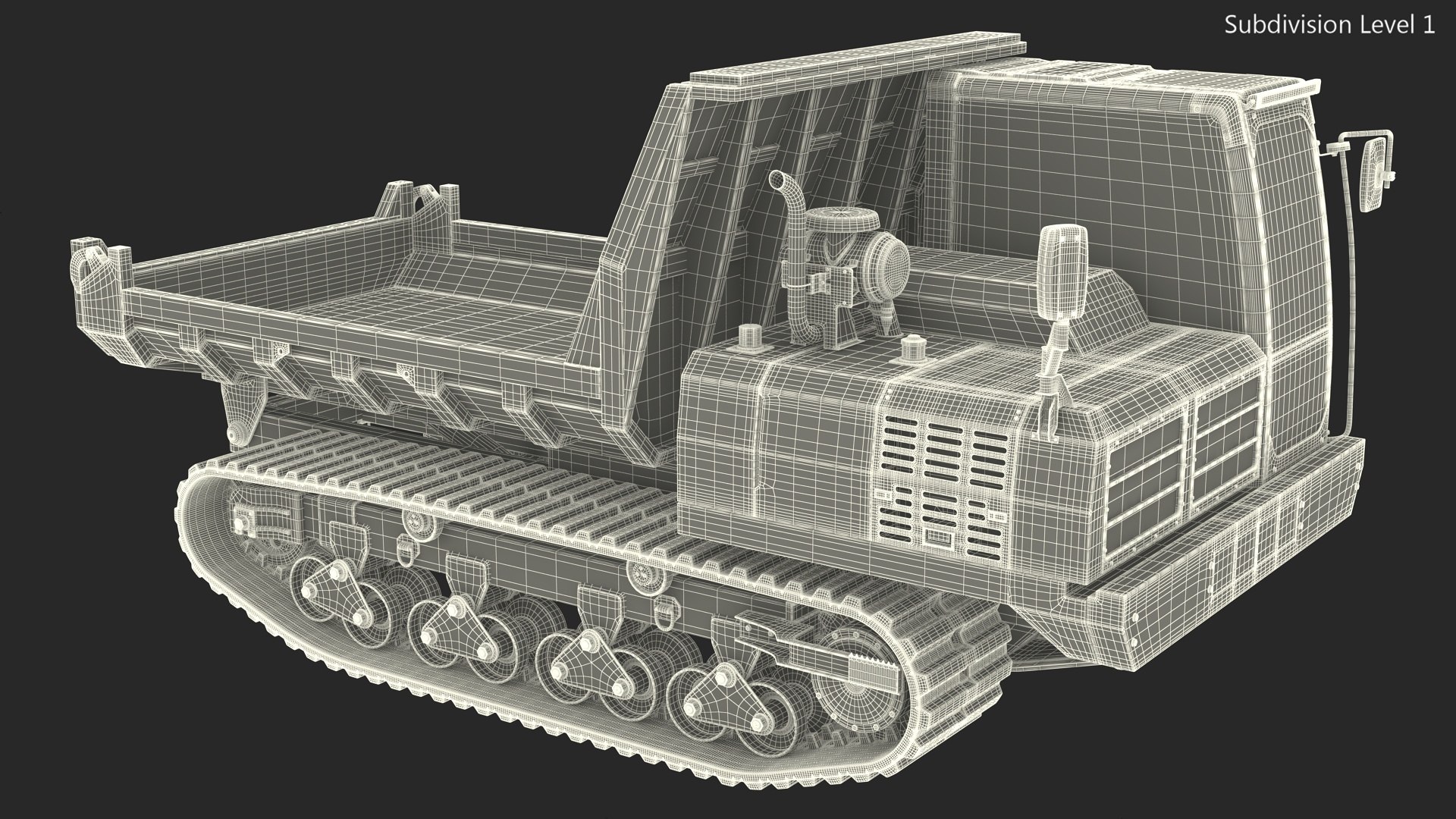 Rubber Tracked Dumper Old Rigged 3D - TurboSquid 2154554