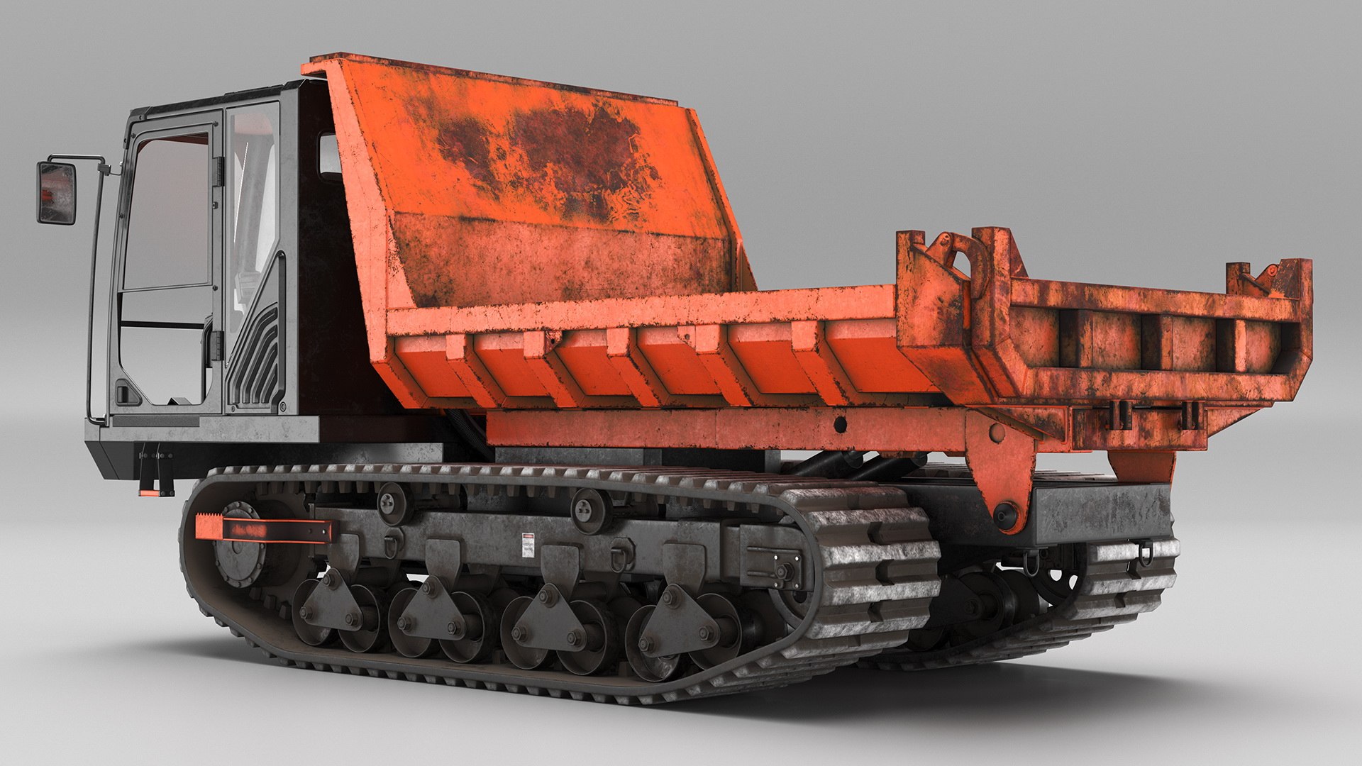 Rubber Tracked Dumper Old Rigged 3D - TurboSquid 2154554