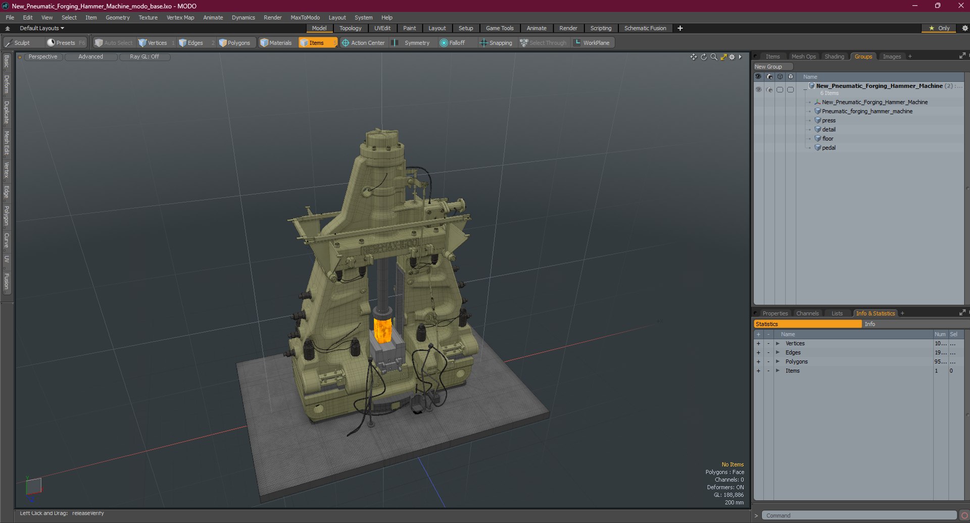 New Pneumatic Forging Hammer Machine 3D Model - TurboSquid 2253919