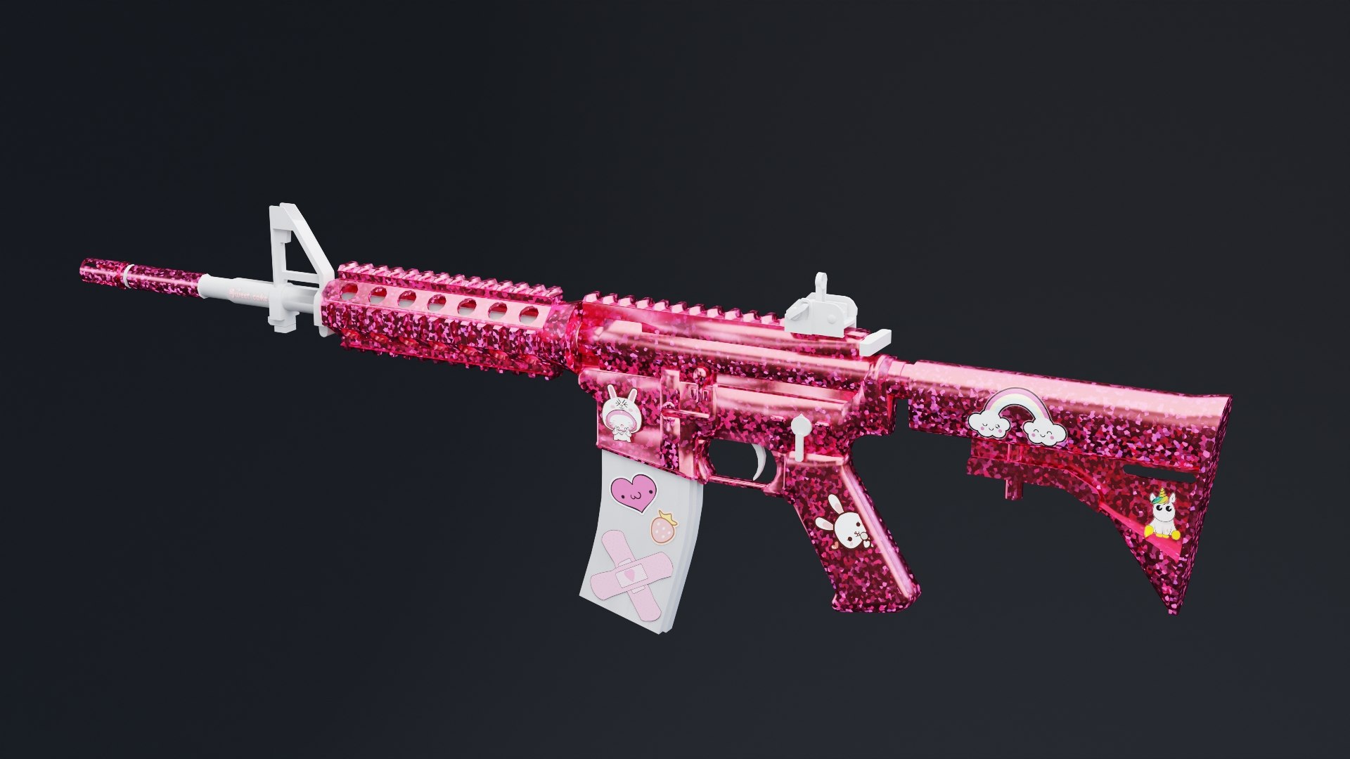 3D Kawaii M4A4 Rifle - TurboSquid 2108648
