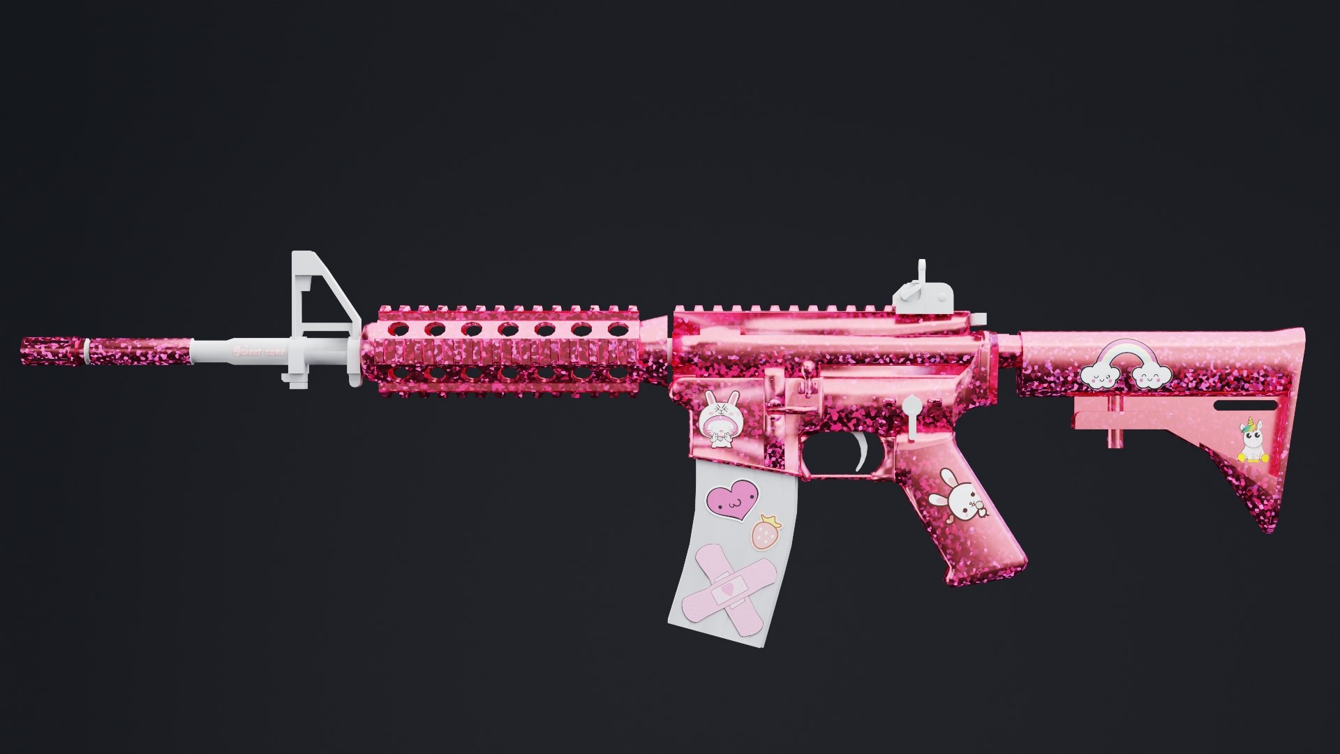 3D Kawaii M4A4 Rifle - TurboSquid 2108648