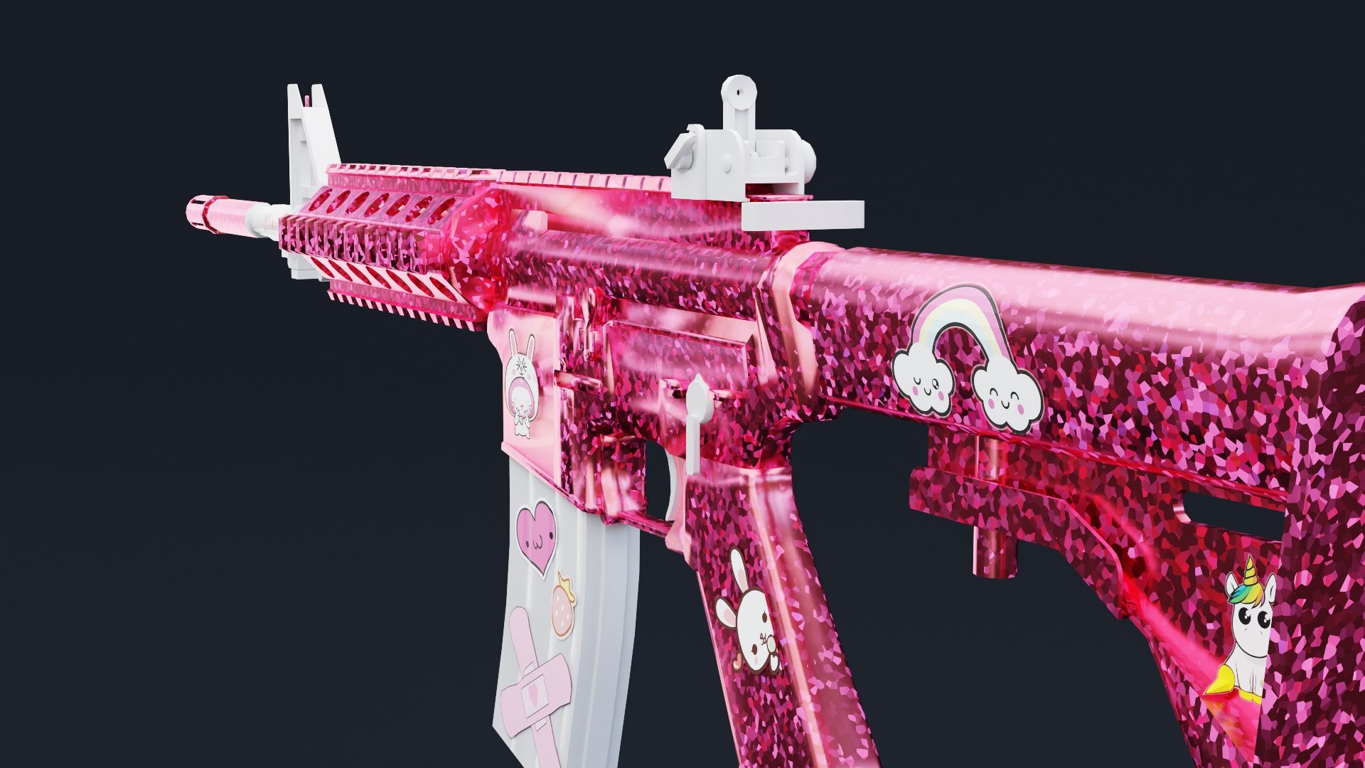 3D Kawaii M4A4 Rifle - TurboSquid 2108648