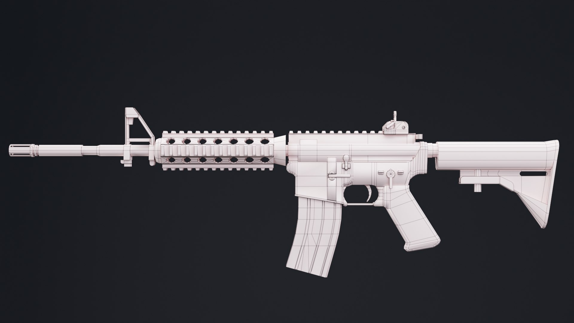 3D Kawaii M4A4 Rifle - TurboSquid 2108648