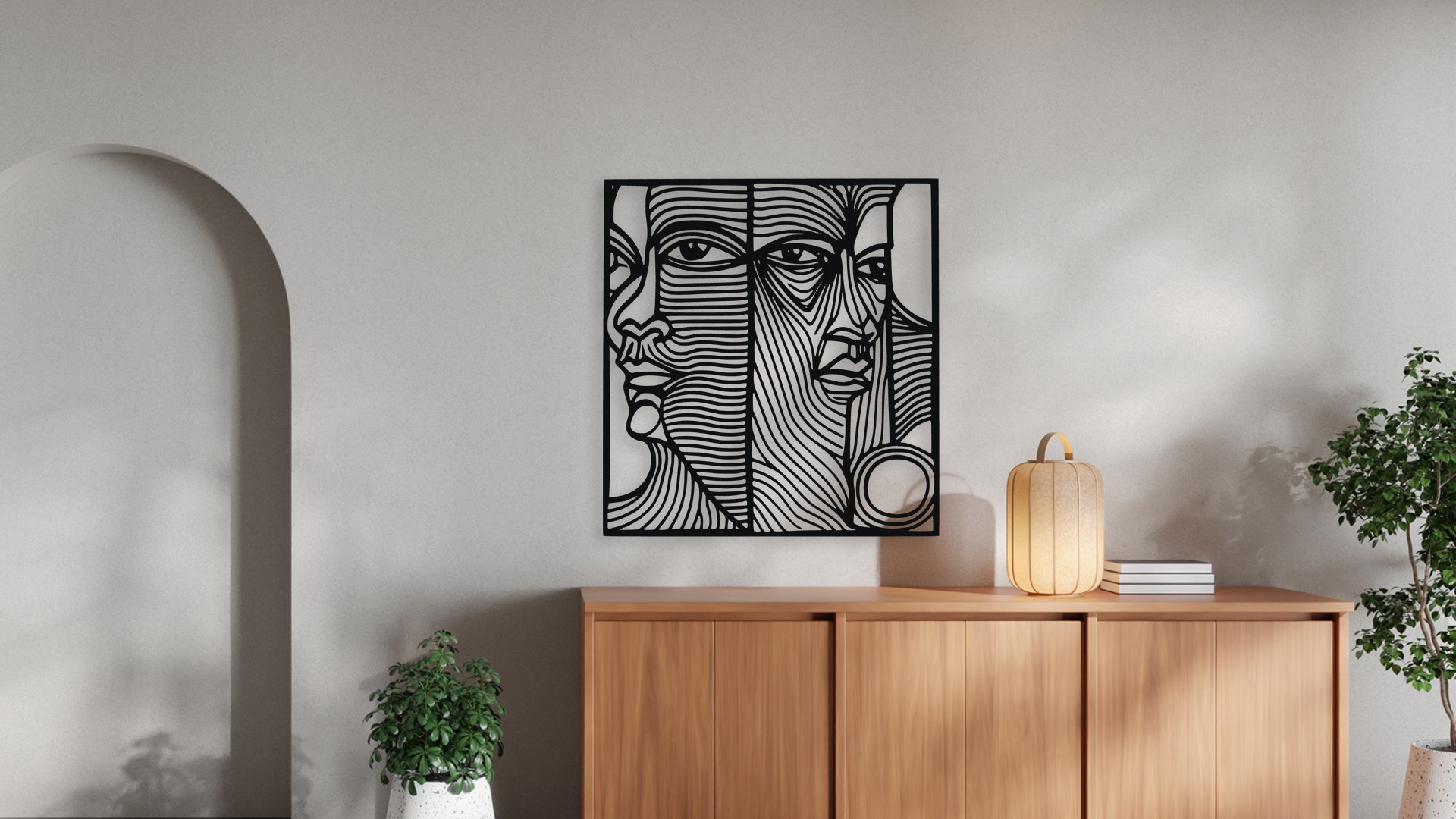Abstract Faces Wall Decor 3D Model - TurboSquid 2430035