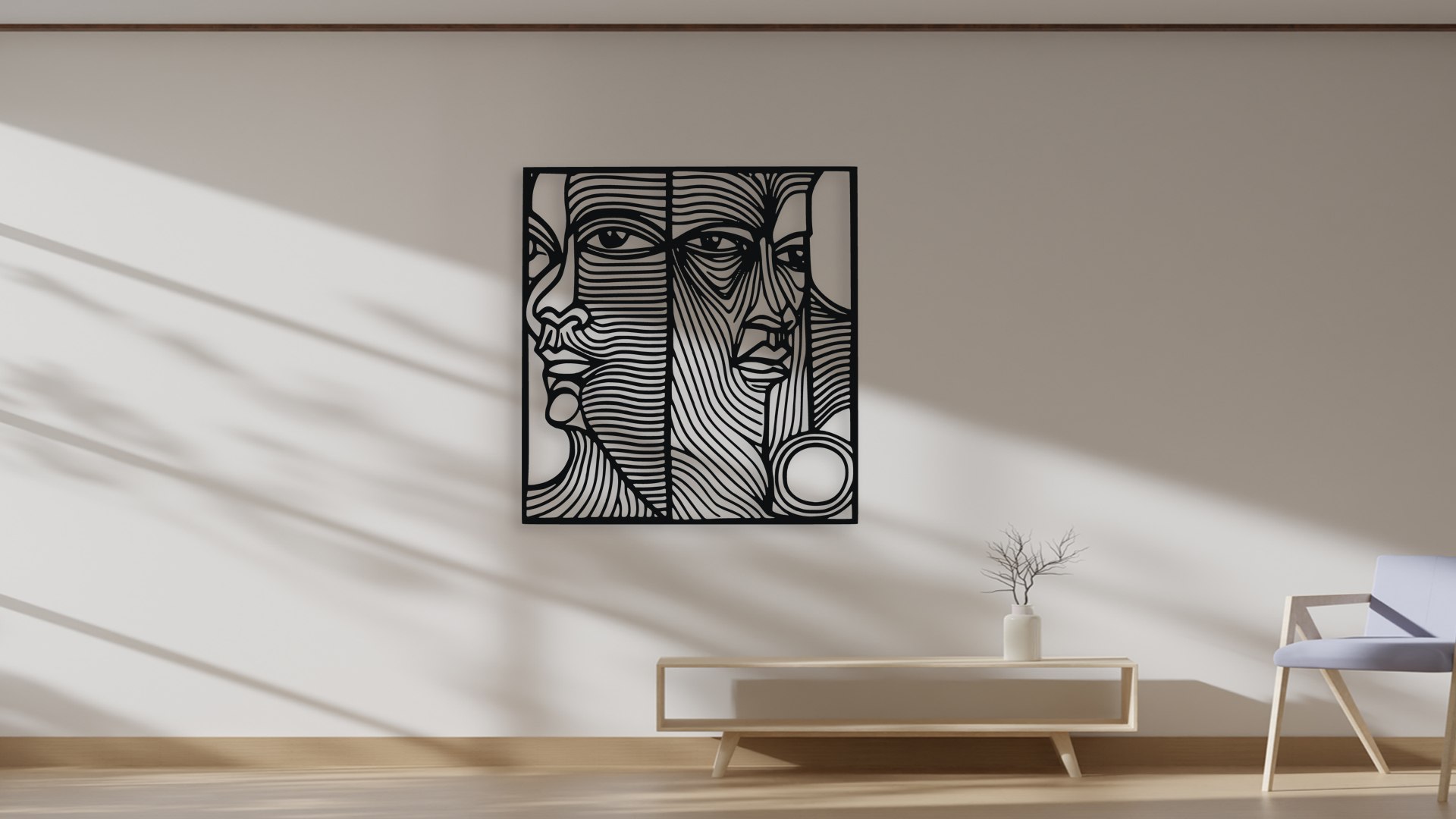 Abstract Faces Wall Decor 3D Model - TurboSquid 2430035