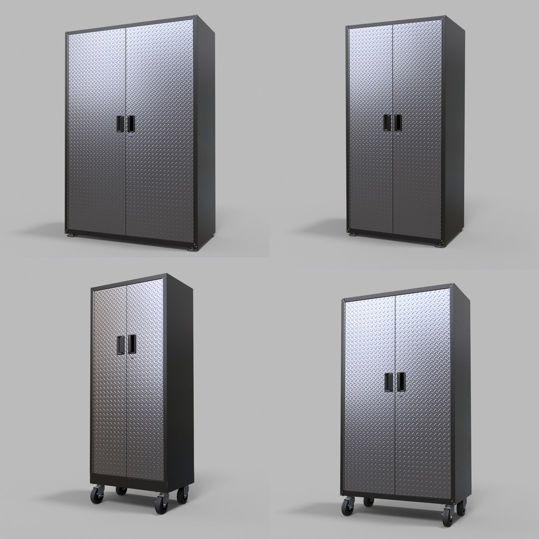 3D 1 Havy Duty Storage Cabinets Pack 4 in 1 PBR model - TurboSquid 2039712