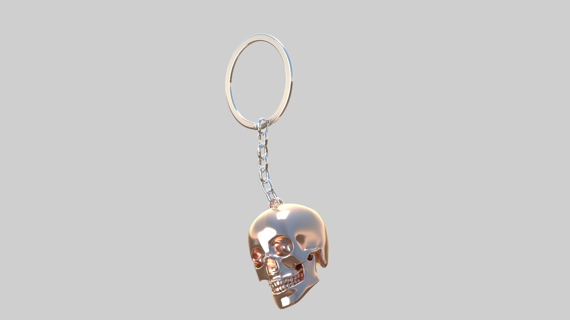3D Skull Keychain Copper Model - TurboSquid 2342994