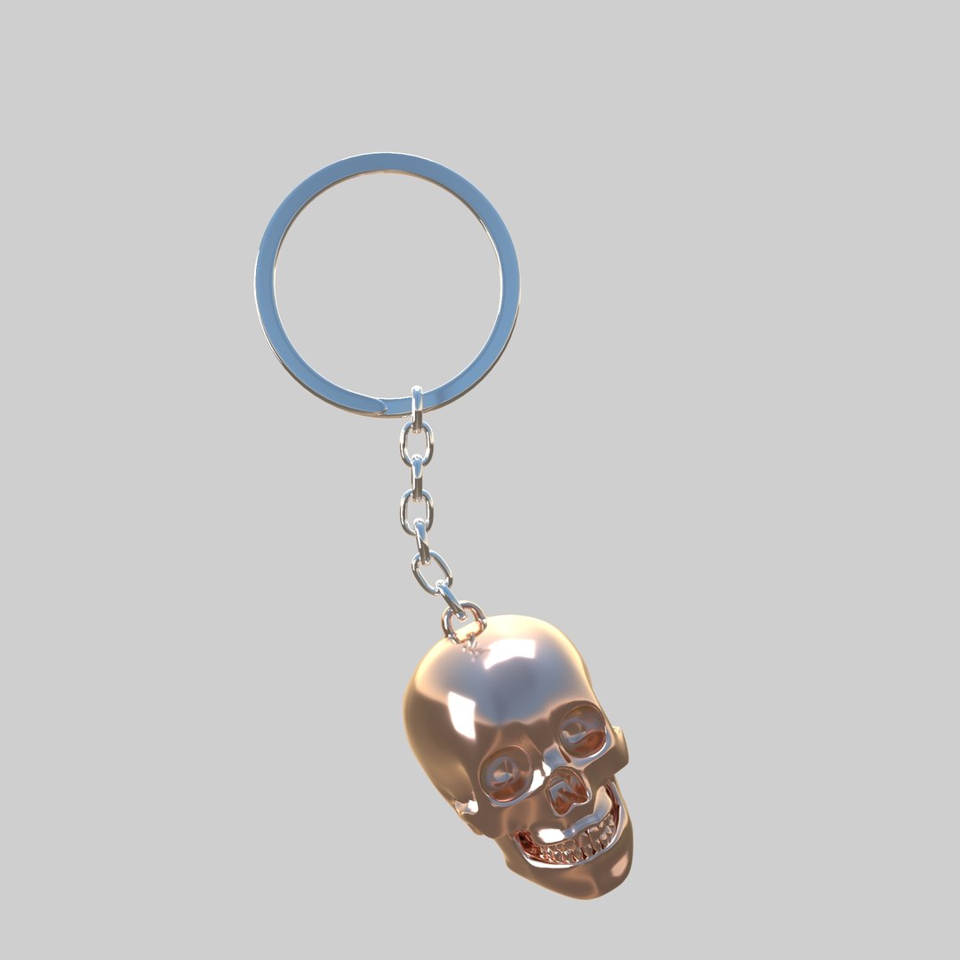 3D Skull Keychain Copper Model - TurboSquid 2342994