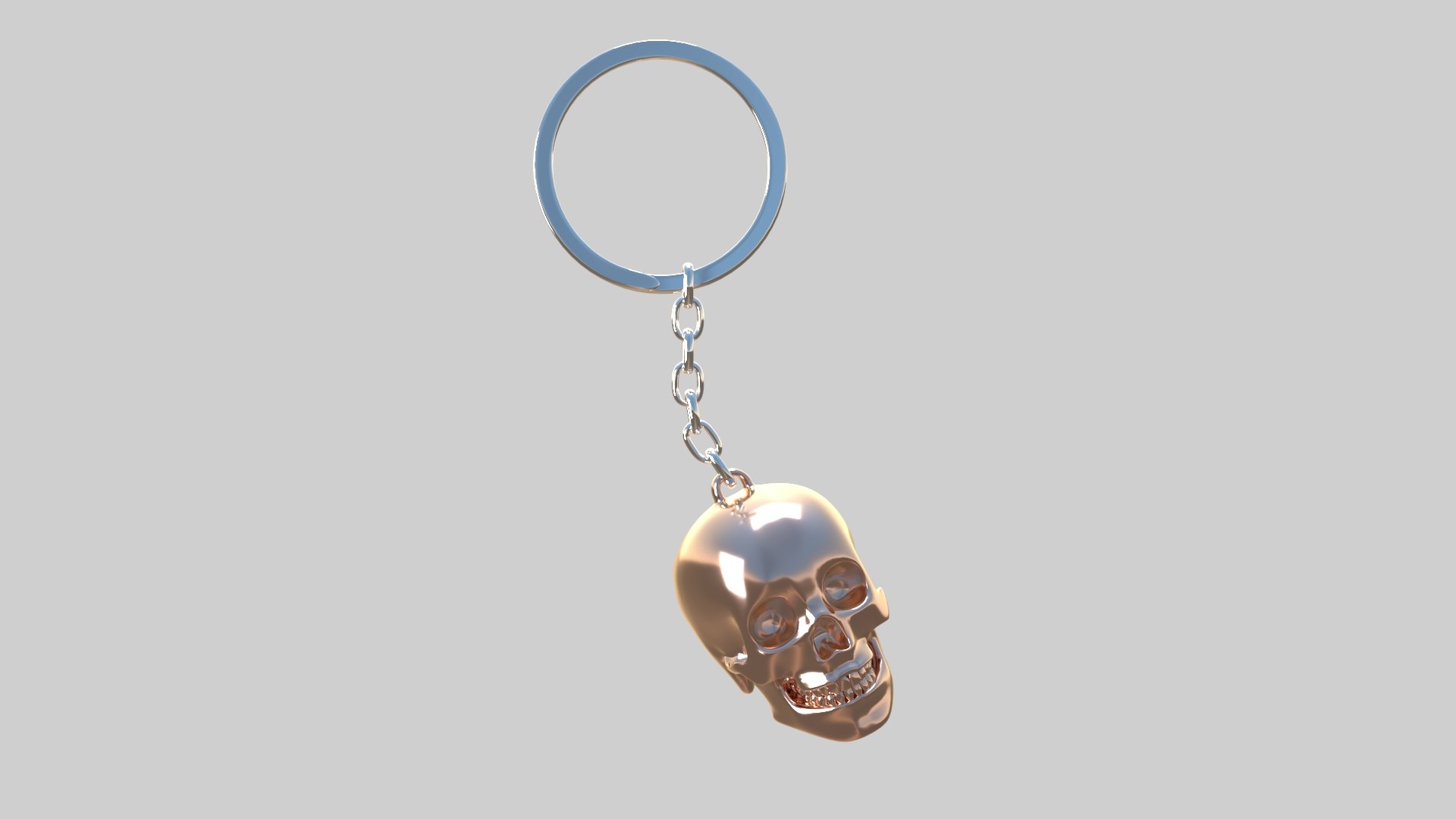3D Skull Keychain Copper Model - TurboSquid 2342994