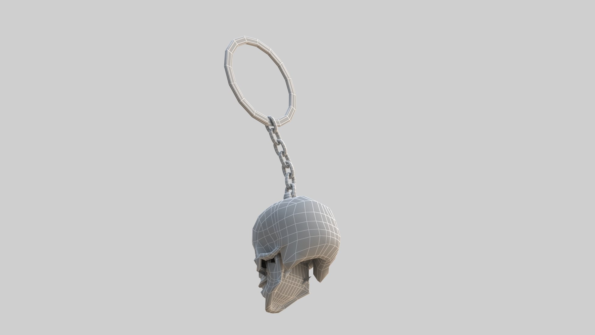 3D Skull Keychain Copper Model - TurboSquid 2342994