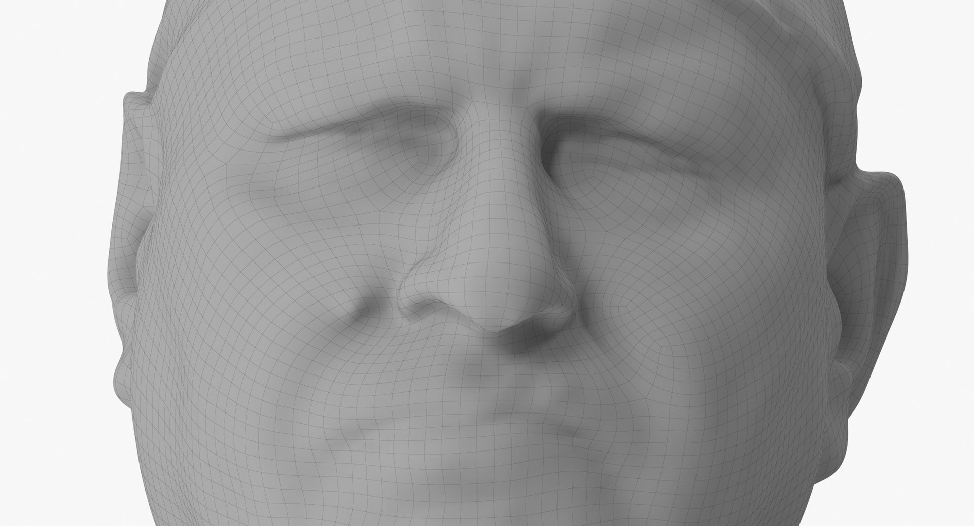 3D Homer Human Head Inner Brow Raiser AU1 Clean Scan - TurboSquid 1757666