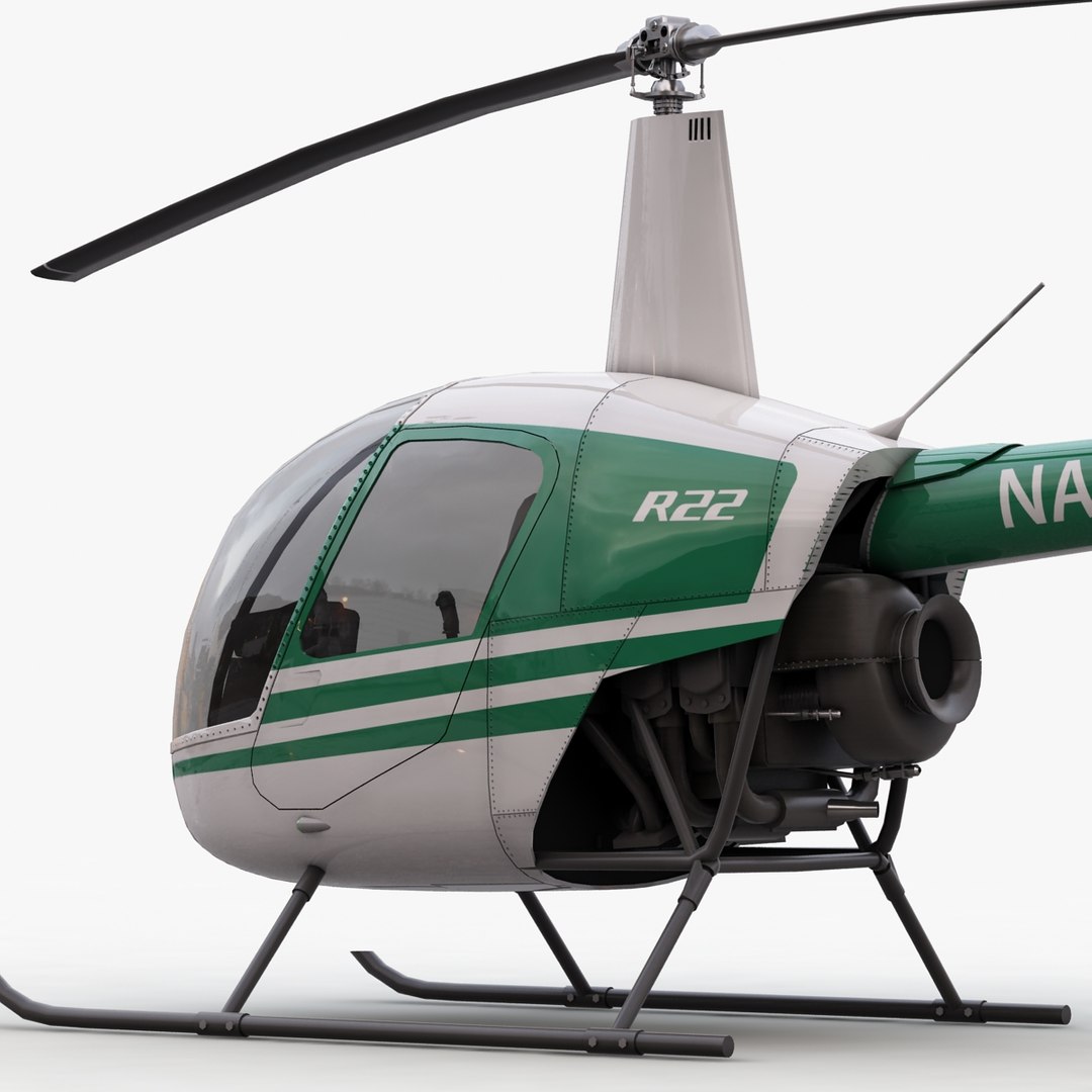 3d model of robinson r22 helicopter