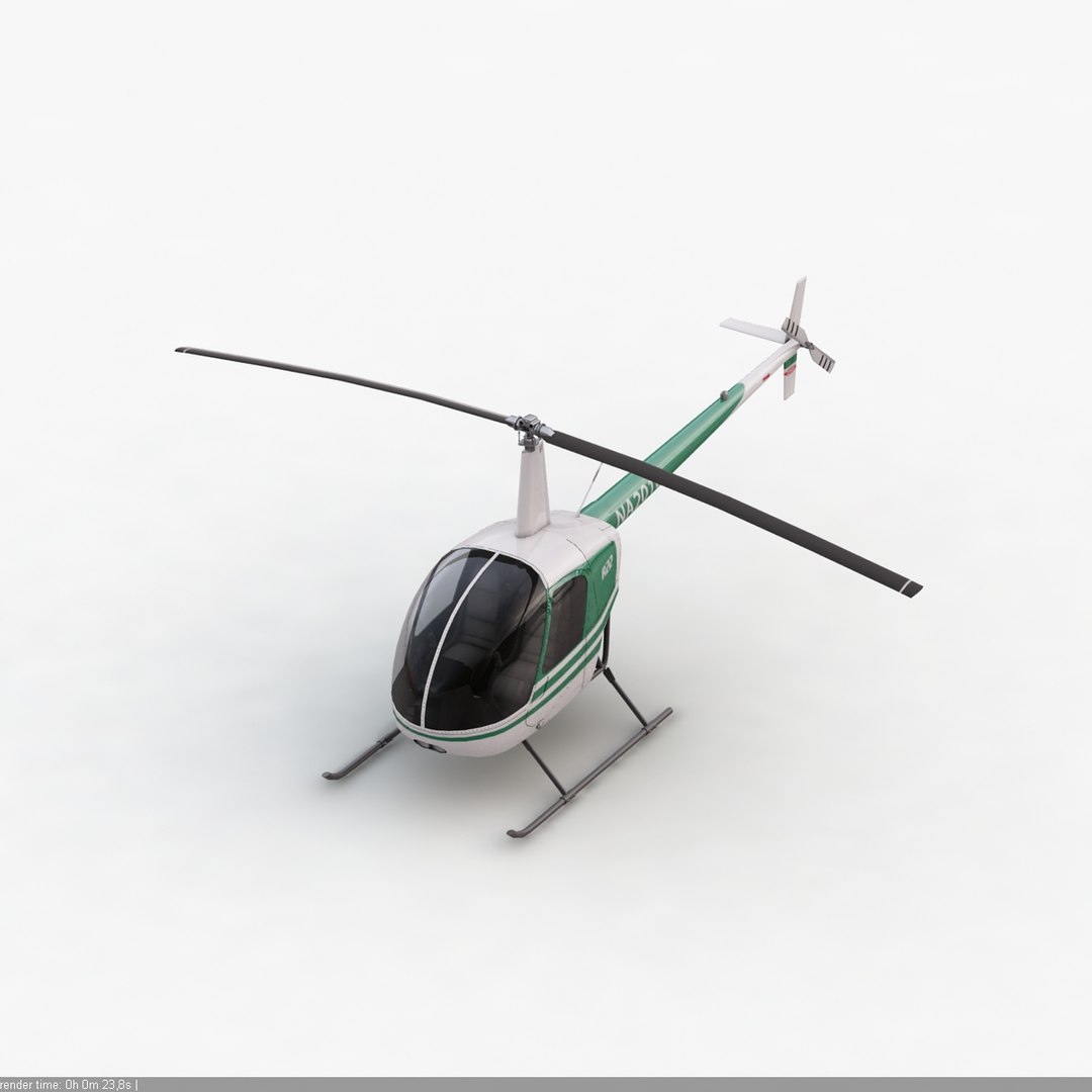 3d model of robinson r22 helicopter