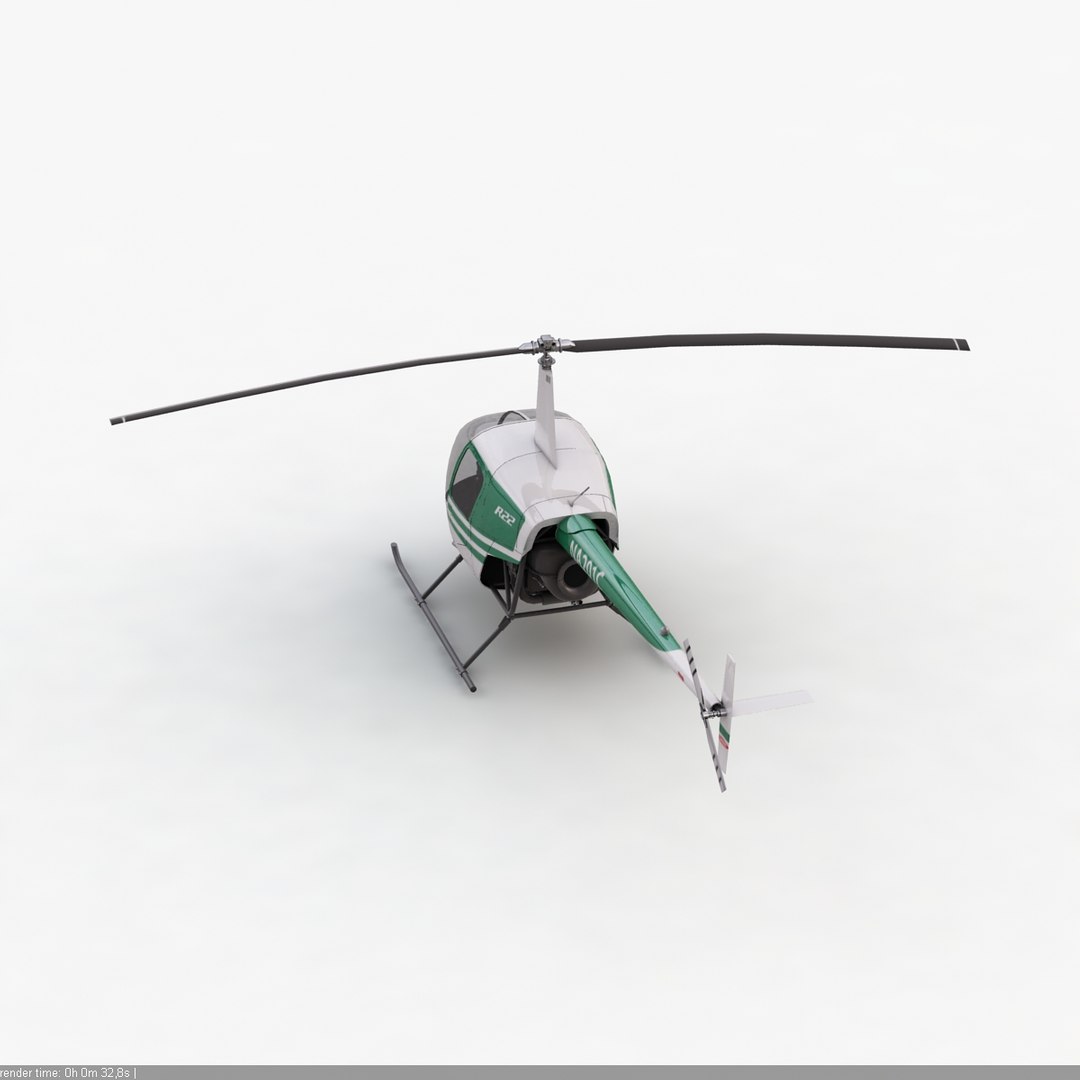3d model of robinson r22 helicopter