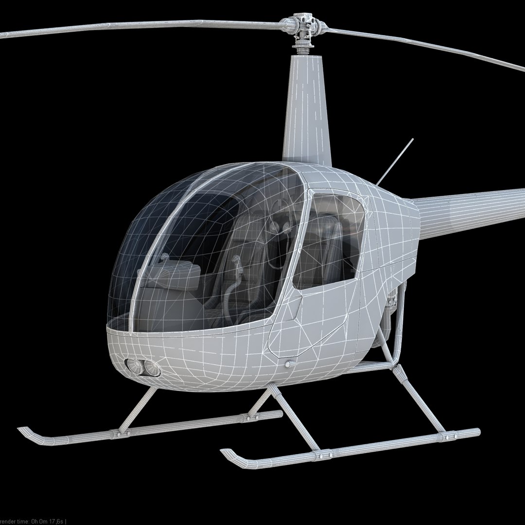 3d model of robinson r22 helicopter