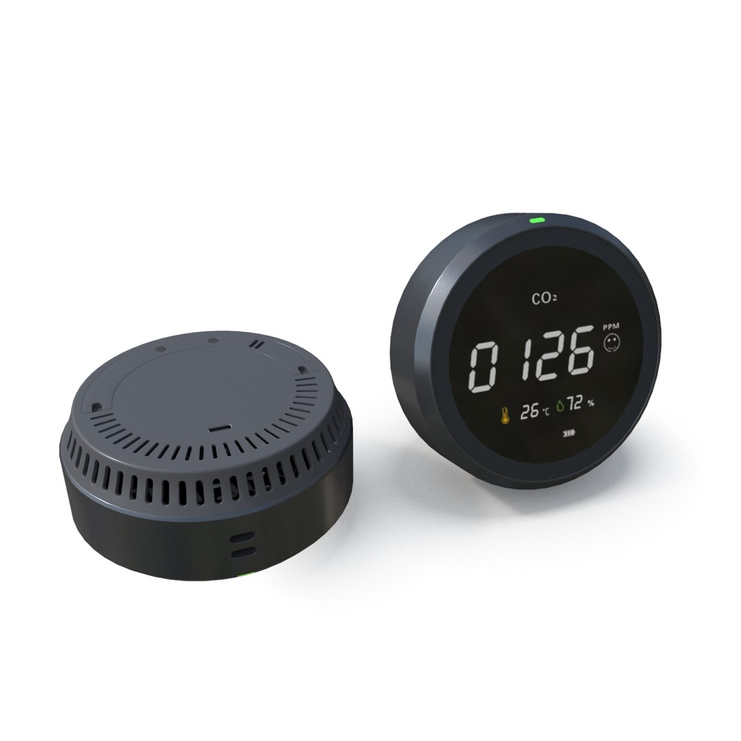 3D CO2 Carbon Dioxide Detector Model - TurboSquid 1813666